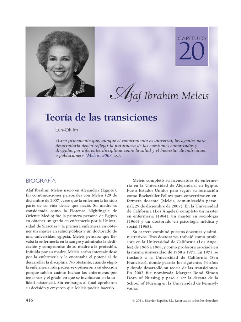 Teoria de Las Transiciones PDF | PDF | Enfermería | Teoría