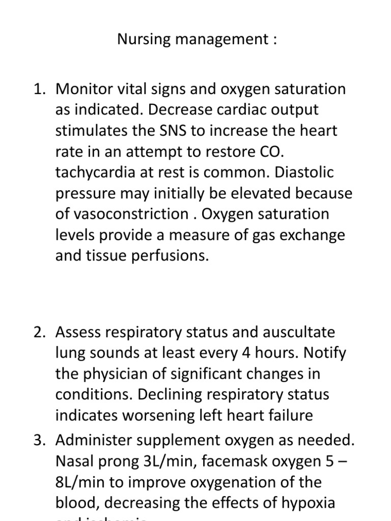 Heart Failure - Nursing Management | PDF | Heart Failure | Heart