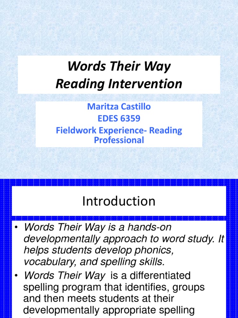 Words Their Way: Phonics & Spelling Program | PDF | Language Arts ...