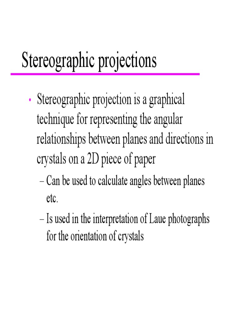 Stereographic Projections 1up PDF | PDF | Sphere | Angle