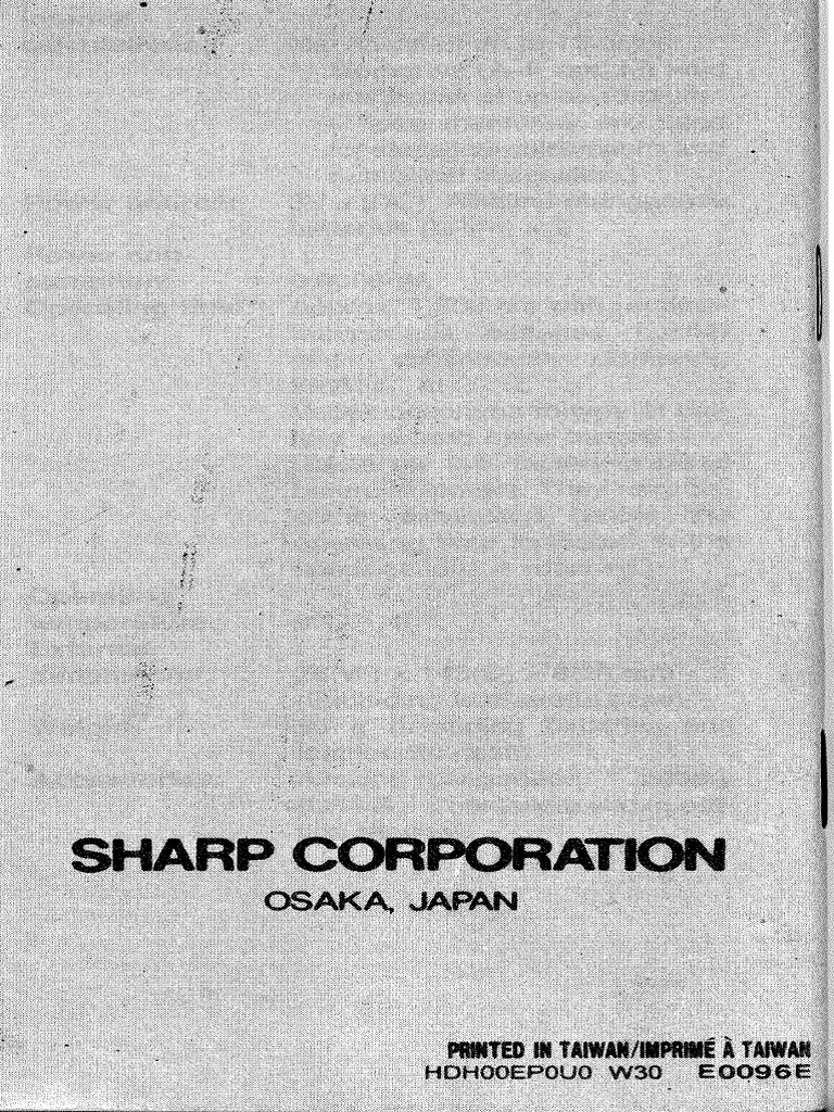 Sharp Calclulator EL-5020 | PDF