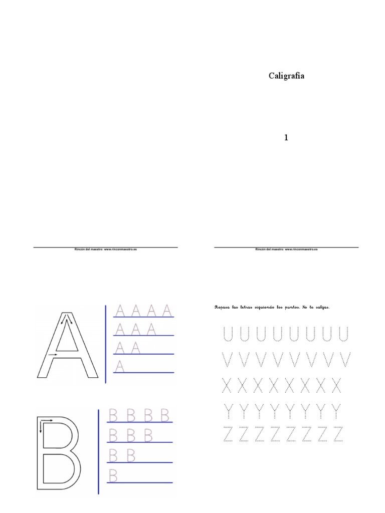 Caligrafia Del Abecedario | PDF
