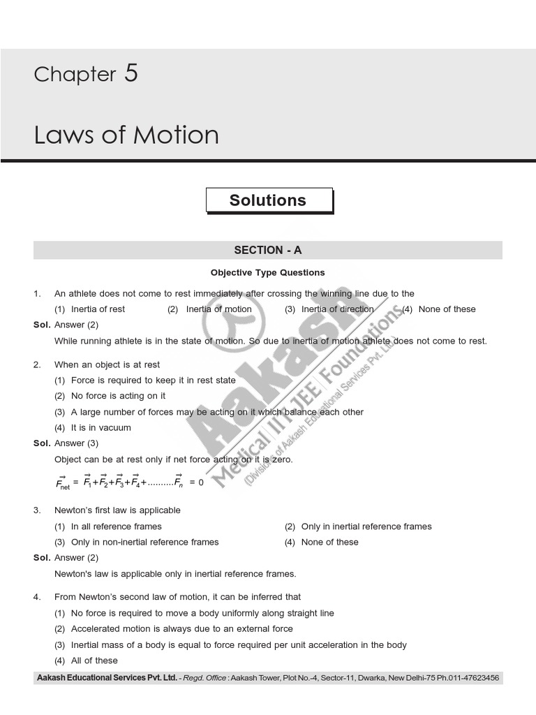 Laws of Motion PDF | PDF | Inertia | Force
