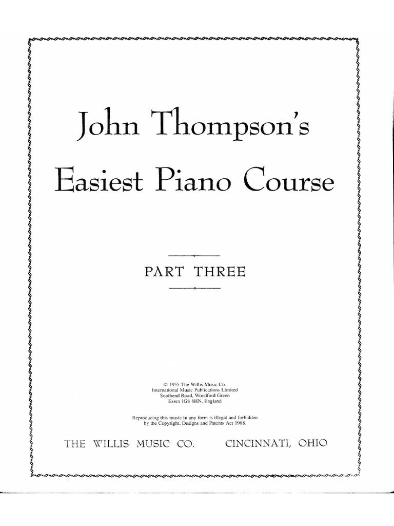 John Thompson Easiest Piano Course Part 3 Pdf