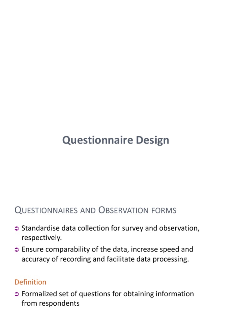 Questionnaire | PDF | Survey Methodology | Question