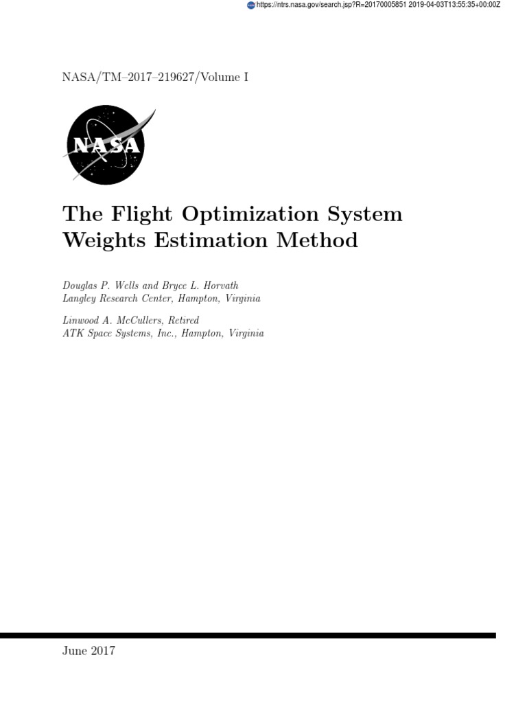 NASA Weight Estimation | PDF | Bending | Mathematical Optimization