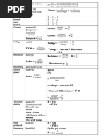 Formula Sheet - Physics Class 10 CBSE | PDF | Teaching Methods & Materials