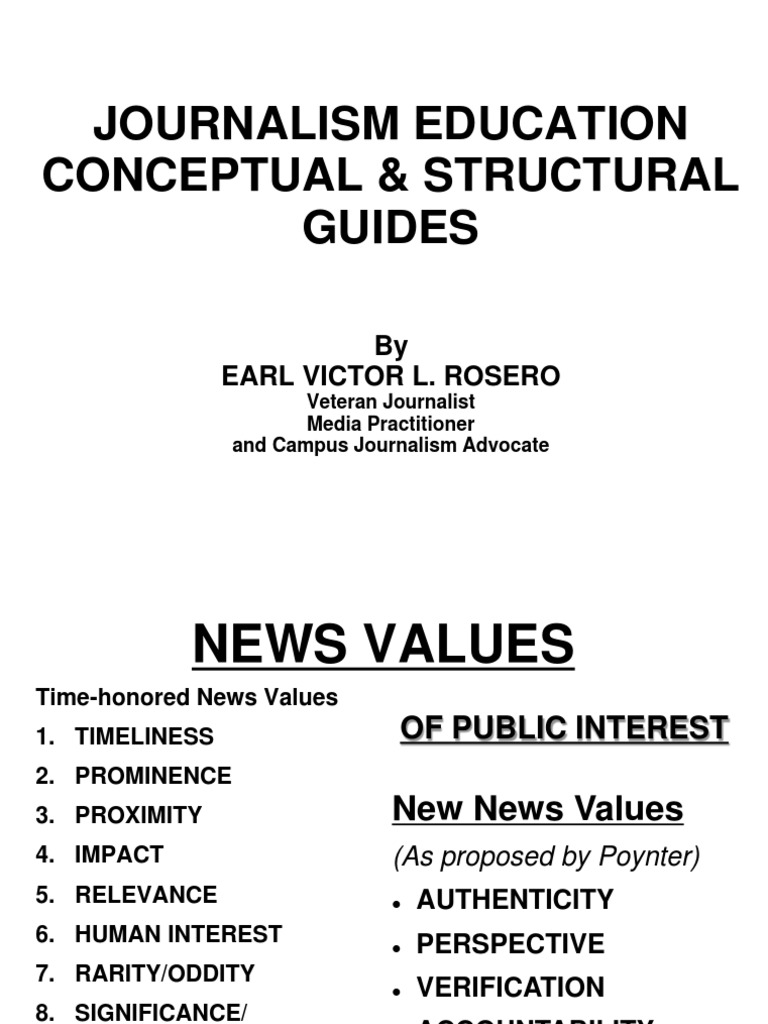 Essential News Values in Journalism | PDF | Creative Nonfiction | Narrative