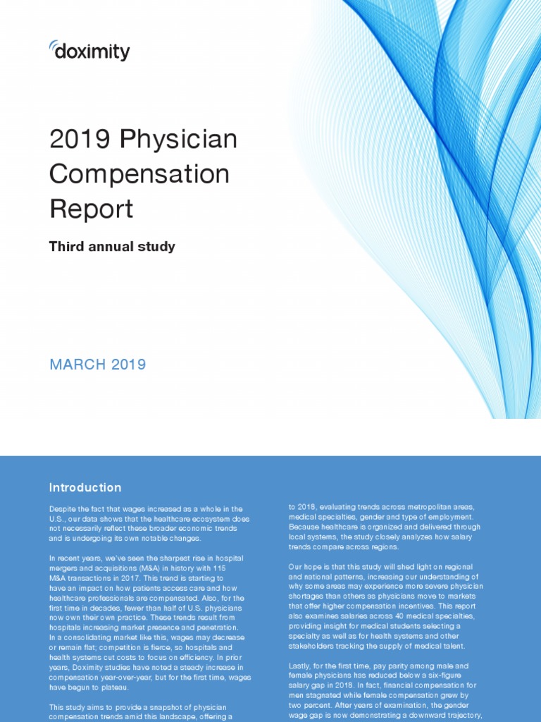Doximity Third Annual Physician Compensation Report Round4 PDF | PDF ...
