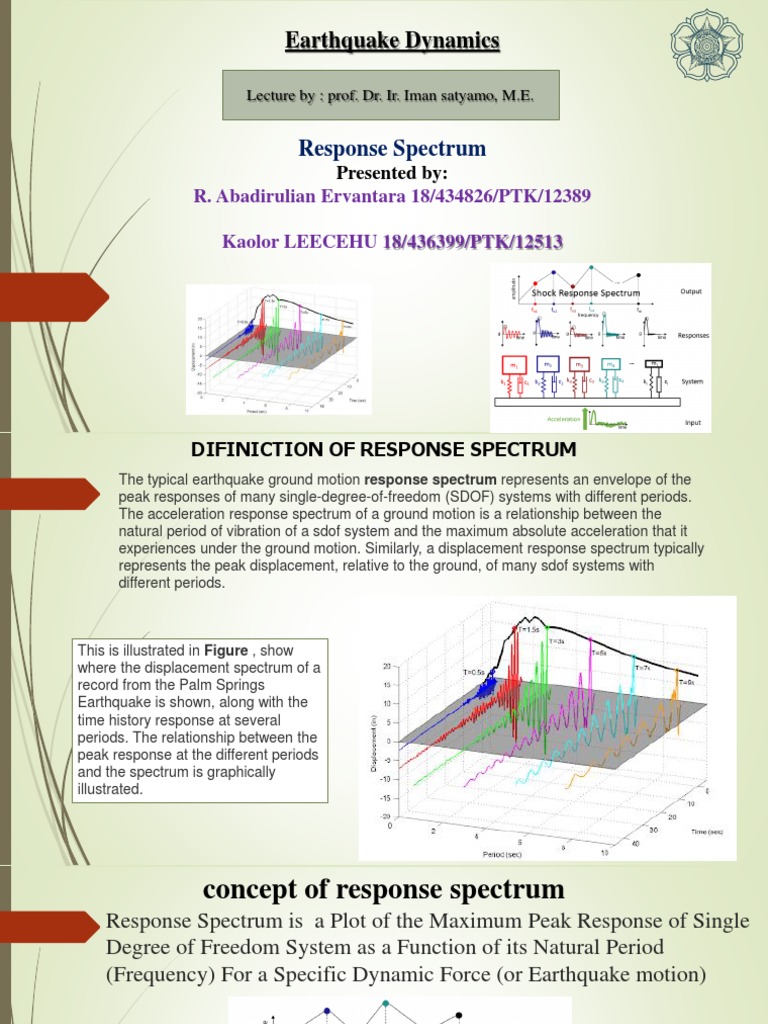 Earthquake Dynamics: Response Spectrum | PDF | Applied And ...