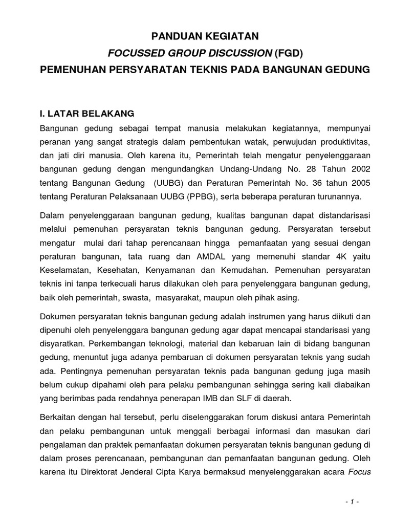 Panduan FGD 1 0708 | PDF