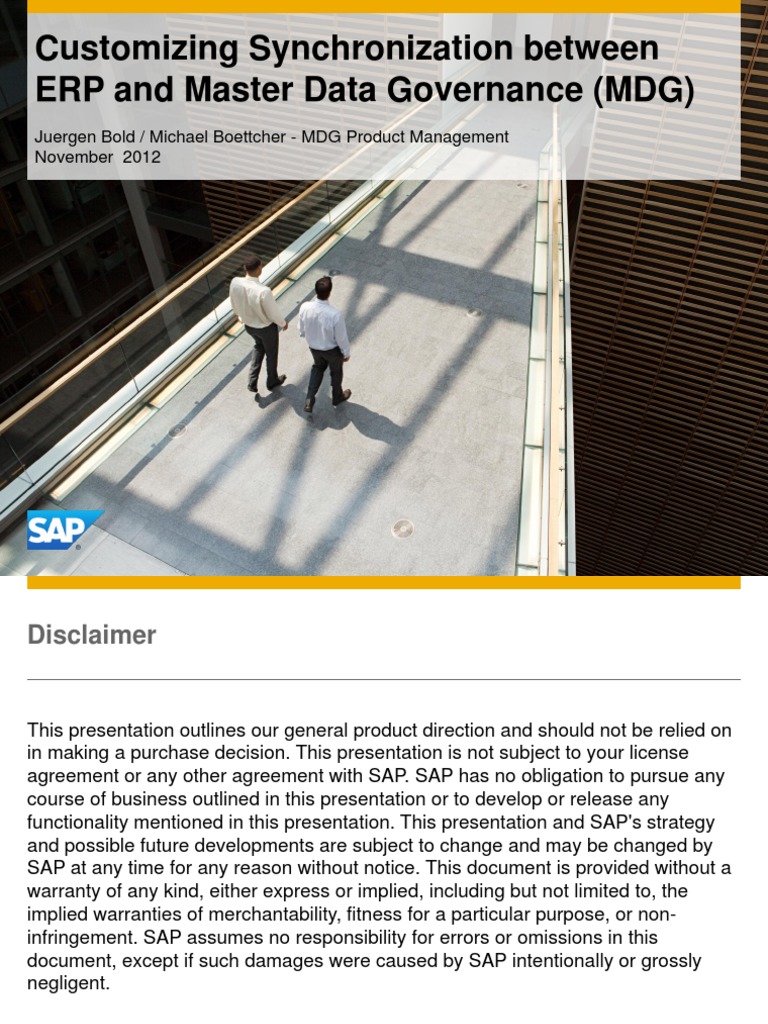 Customizing Synchronization Between Erp And Mdg Pdf Ios Sap Se