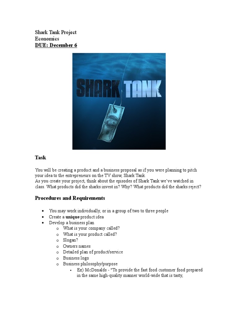 Shark Tank Project | Download Free PDF | Economics | Economics