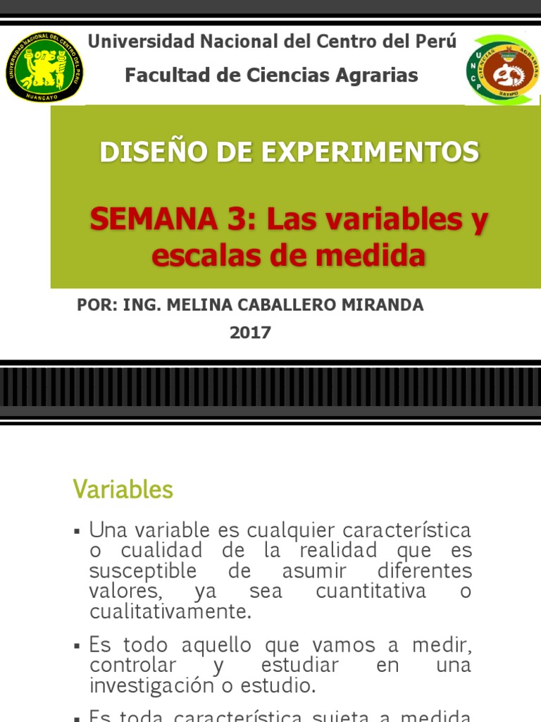 Variables y Escalas de Medida | PDF | Medición | Science