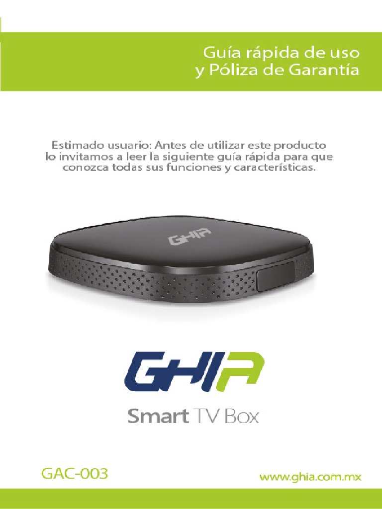 Ghia Smart TV Box Gac-003 PDF | PDF