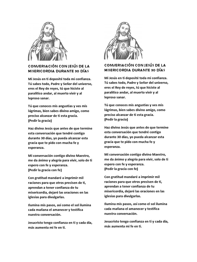 Conversación Con Jesús de La Misericordia Durante 30 Días | PDF | Religión y espiritualidad