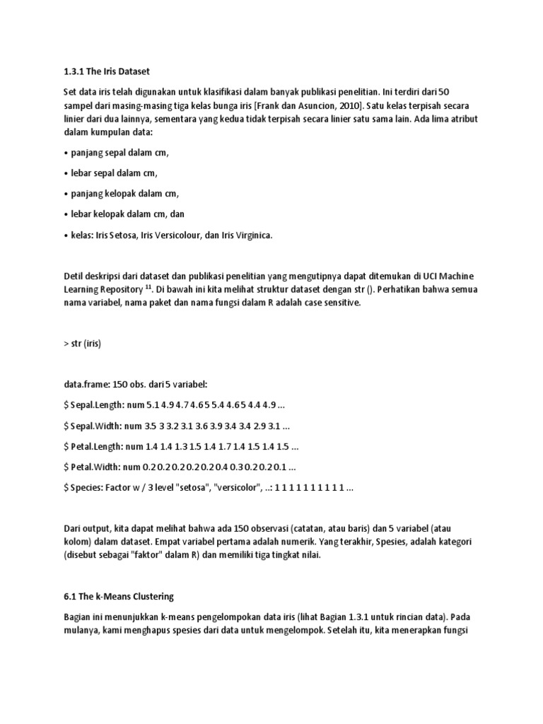 Arti Materi K-Means Clustering | PDF | Metode & Bahan Ajar