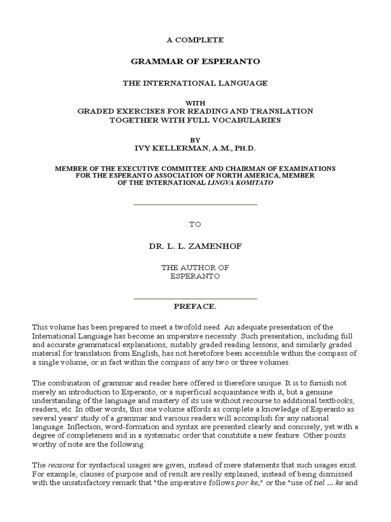Complete Esperanto Grammar Guide | PDF | Adverb | Grammatical Number