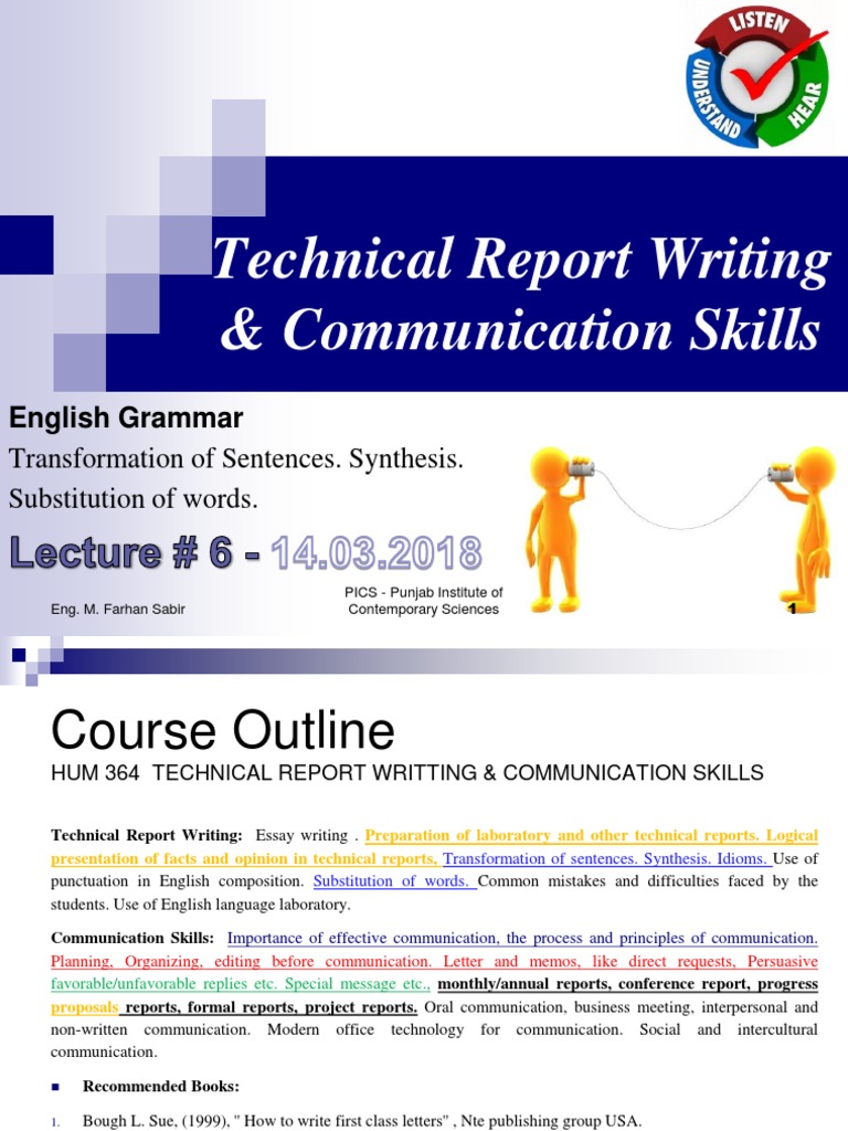 Technical Report Writing & Communication Skills: English Grammar | PDF ...