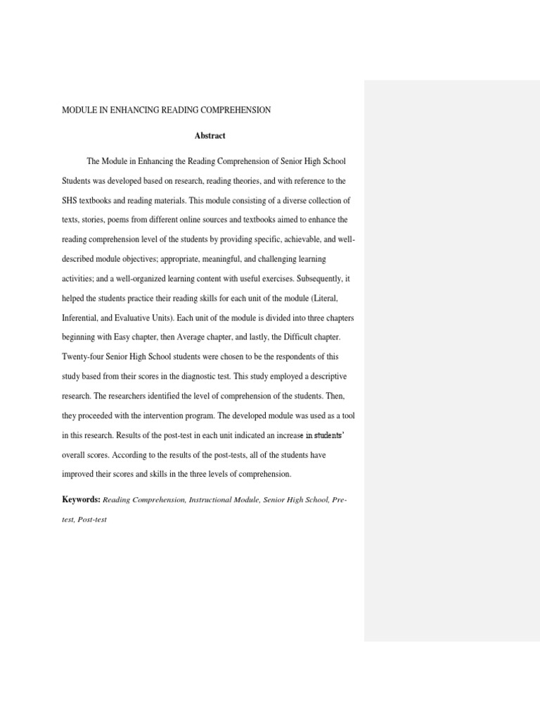 Manuscript | Download Free PDF | Reading Comprehension | Schema ...