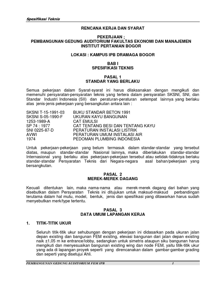 RKS Teknis Str-Ars-Me - Auditorium Fem Final PDF | PDF | Komputer