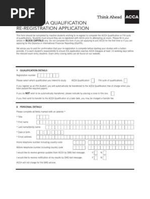 Acca Reinstatement Form 2023 - Printable Forms Free Online