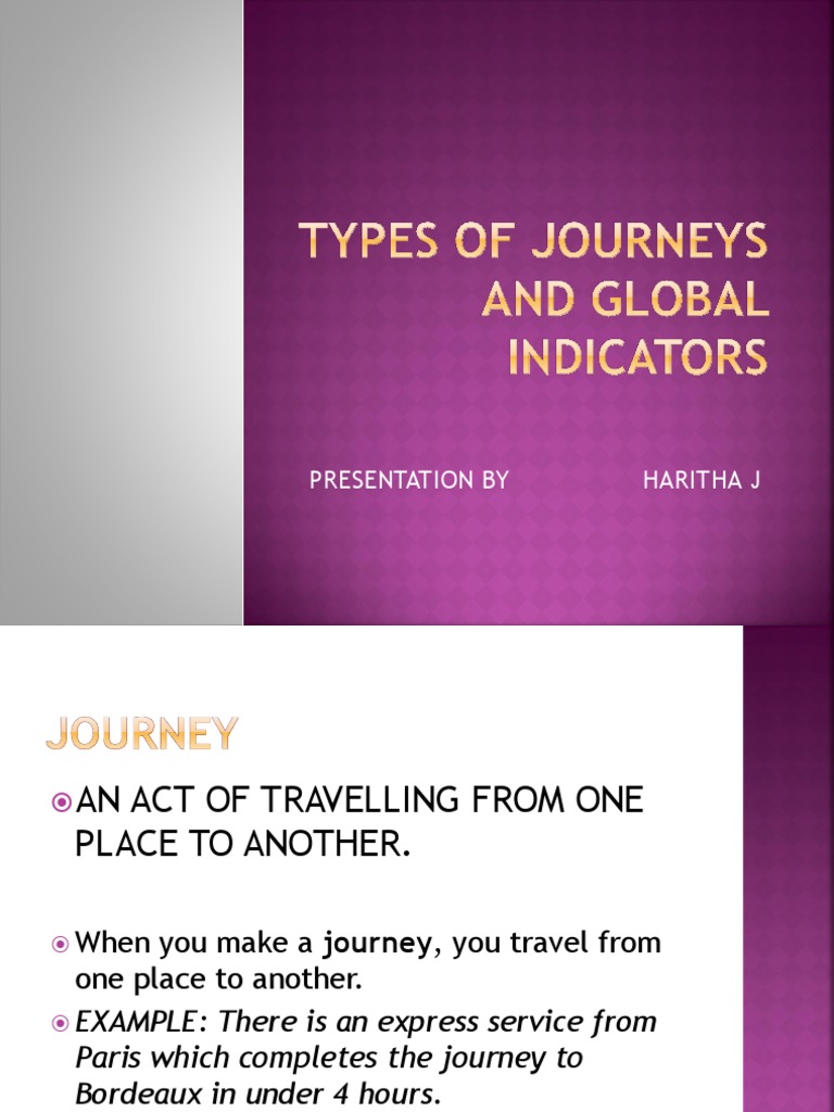 Types of Travel Journeys Explained | PDF