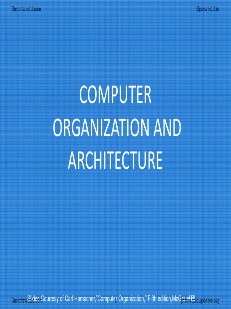 Computer Architecture Organization Pdf Pdf Central Processing Unit Computer Program