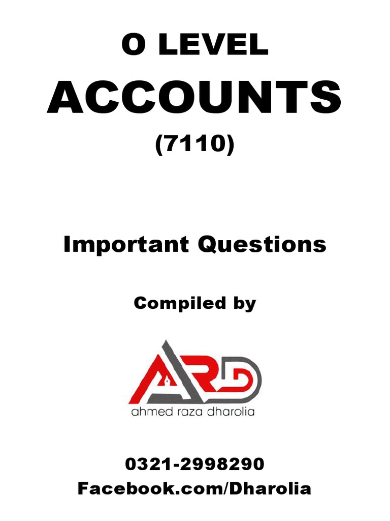 O Level Important Questions PDF | PDF | Expense | Balance Sheet
