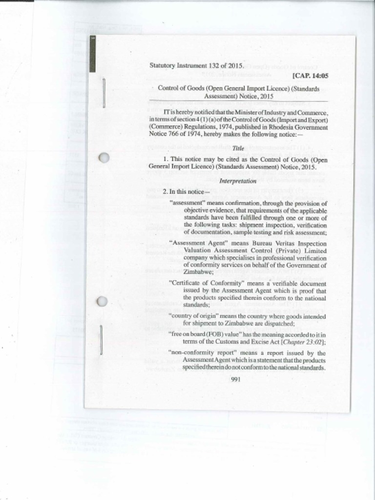 Statutory Instrument 132 of 2015 PDF | PDF