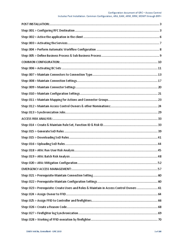 Ac Configuration V1 PDF | PDF | Business Process | Access Control