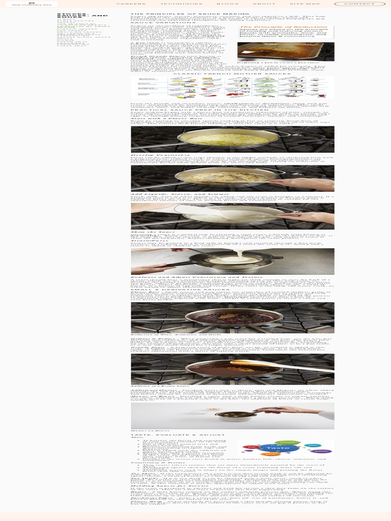 Principles of Sauce Making - The Culinary Pro | PDF | Umami | Sauce