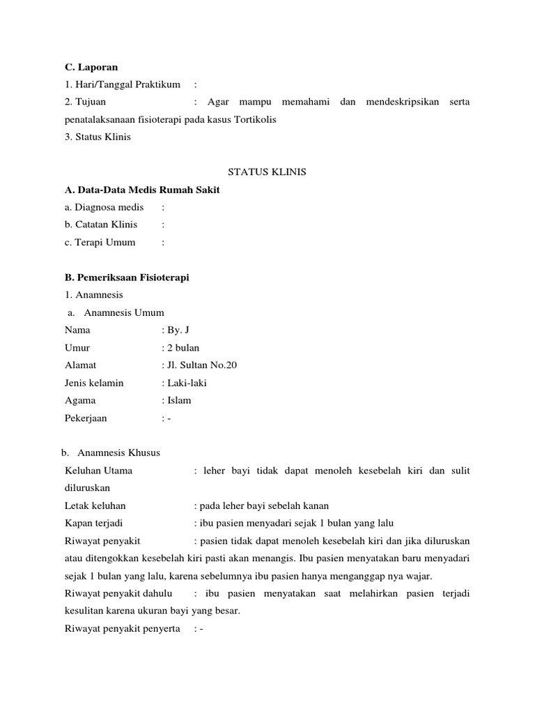 Status Klinis Tumbang | PDF