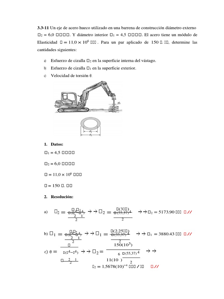 Ejercicios de de Torsion Timoshenko | PDF | Ingeniería mecánica ...