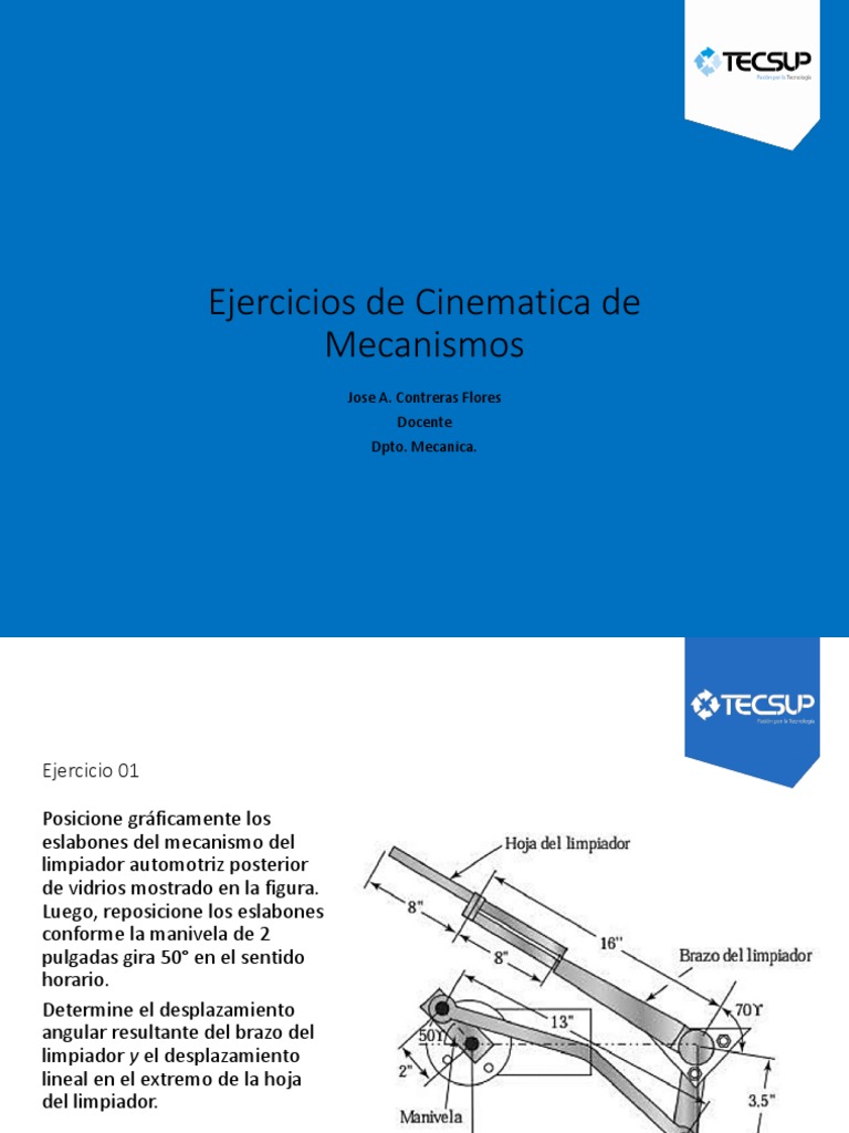 SESION 11 - Ejercicios de Cinematica de Mecanismos | Cinemática | Máquinas