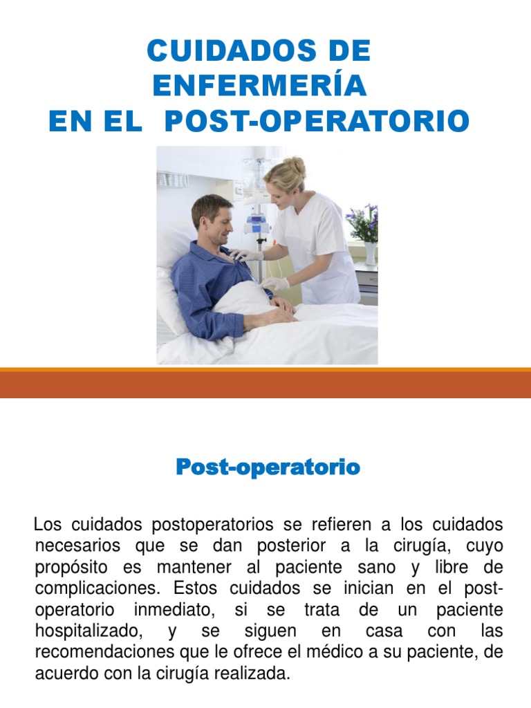 Cuidados de Enfermeria Post-Operatorio | PDF | Cirugía | Anestesia