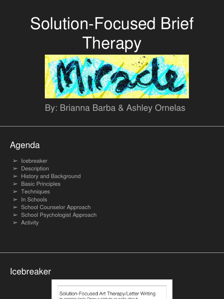 Solution-Focused Therapy | PDF | Psychotherapy | Behavioural Sciences