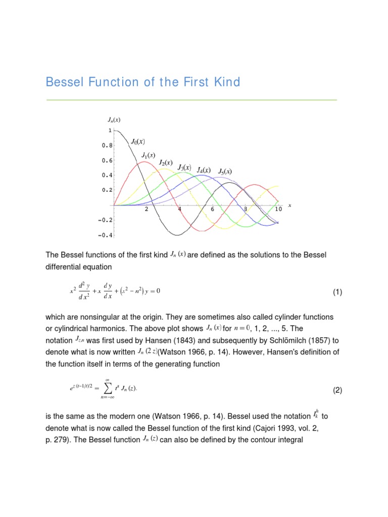 Bessel Function Solution | PDF | Lie Groups | Harmonic Analysis