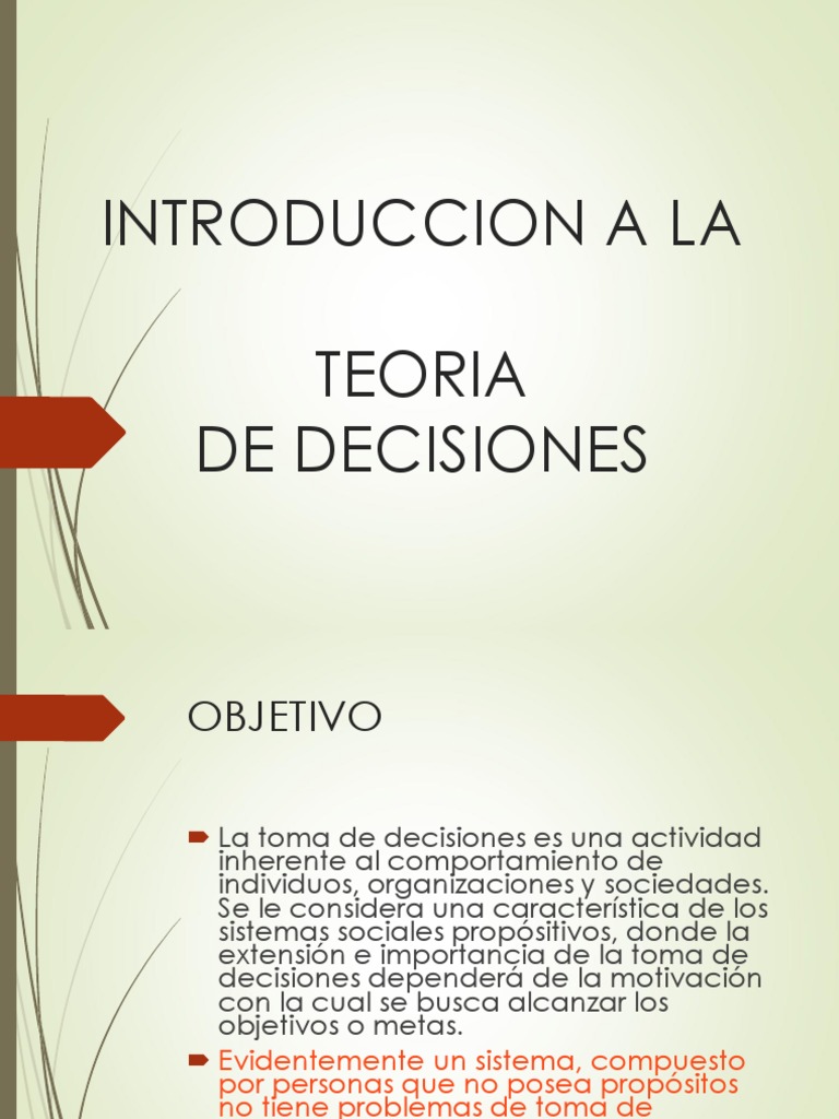 Teoría de Decisiones | PDF | Toma de decisiones | Cognición