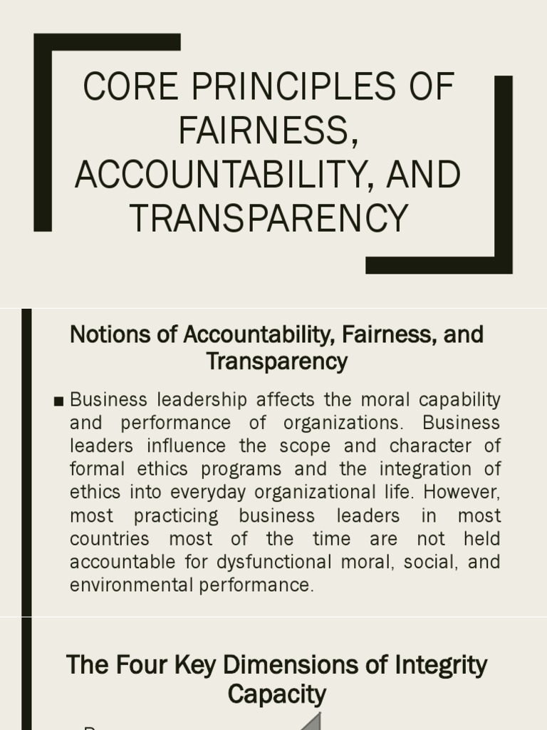 Core Principles of Fairness Accountability And | Accountability ...