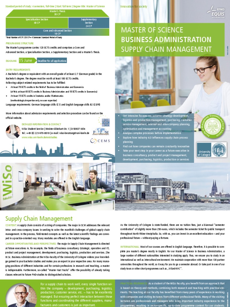 Flyer MBA SCM Eng | PDF | Bachelor's Degree | Master's Degree