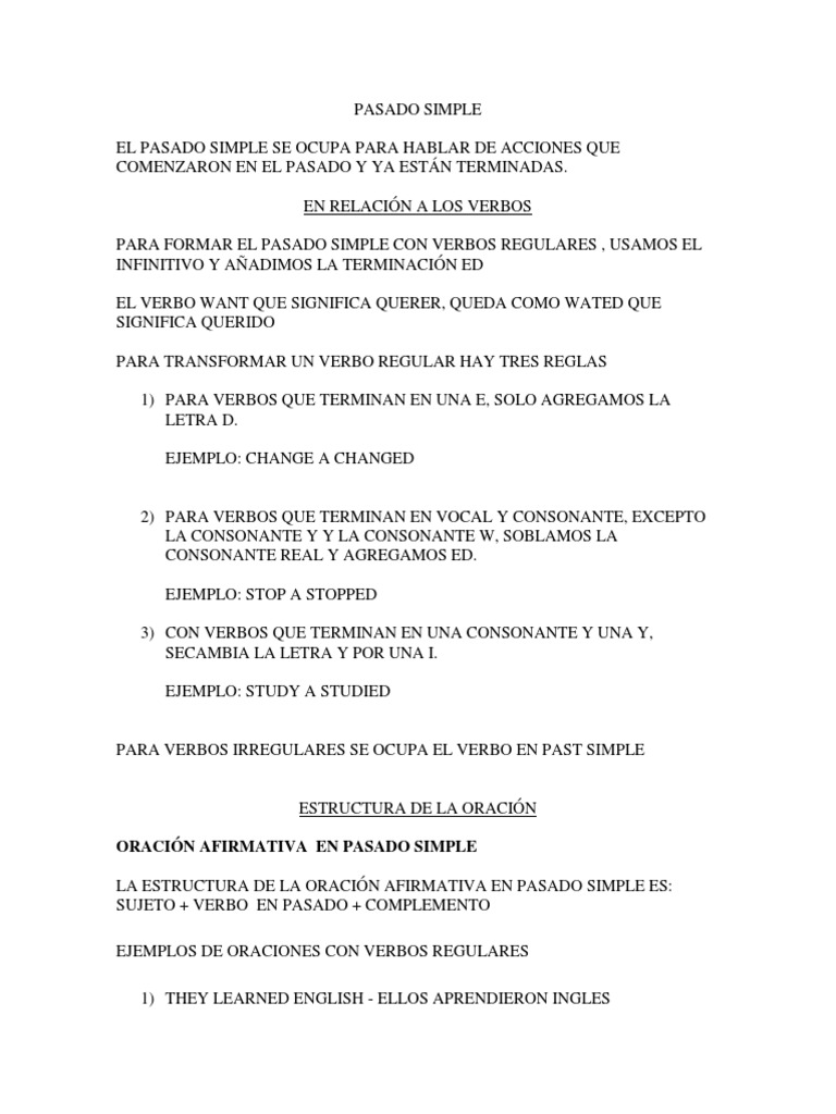 Estructuras Ingles | PDF | Verbo | Asunto (gramática)