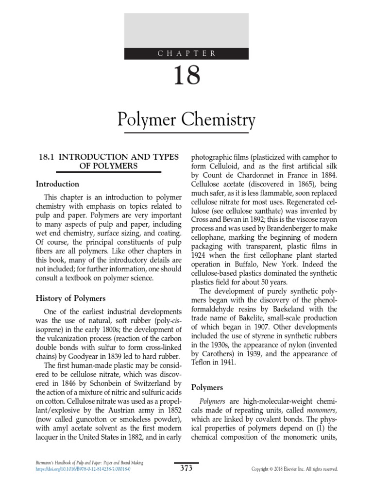 Polymer Chemistry PDF | PDF | Polymers | Copolymer