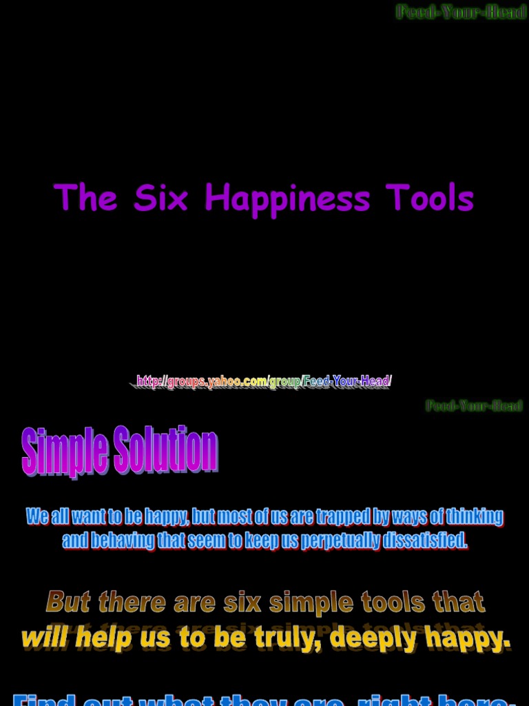 The Six Happiness Tools | PDF | Happiness | Love