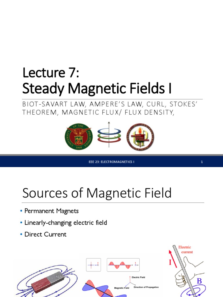 EEE23 Lecture 07 - Magnetostatics I PDF | PDF | Flux | Magnetic Field