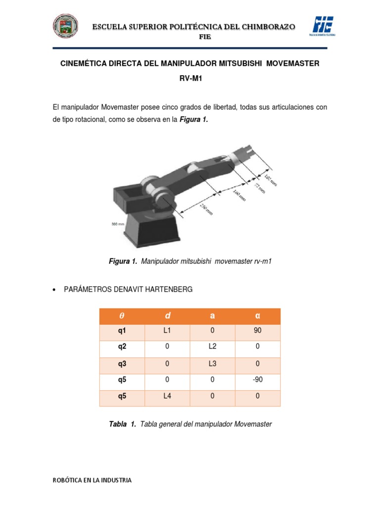 Cinemática Directa | PDF