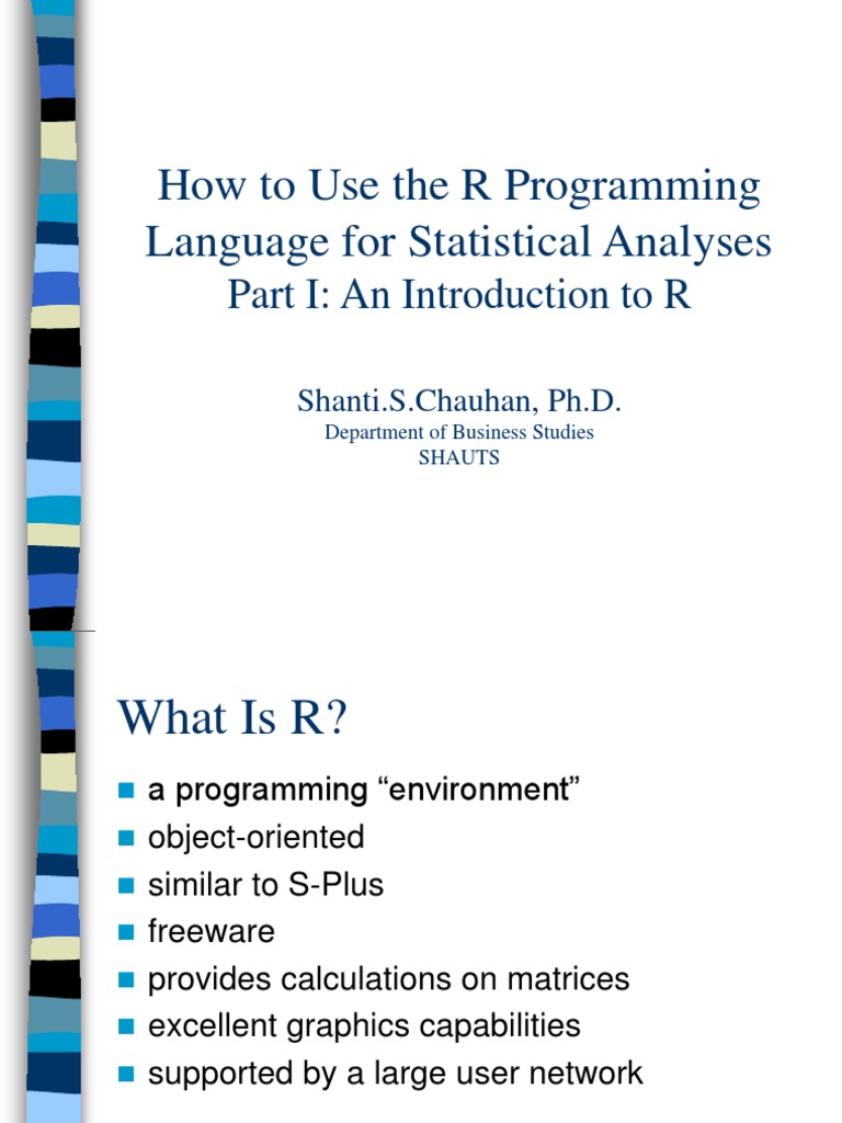 How To Use The R Programming Language For Statistical Analyses | Download Free PDF | R ...
