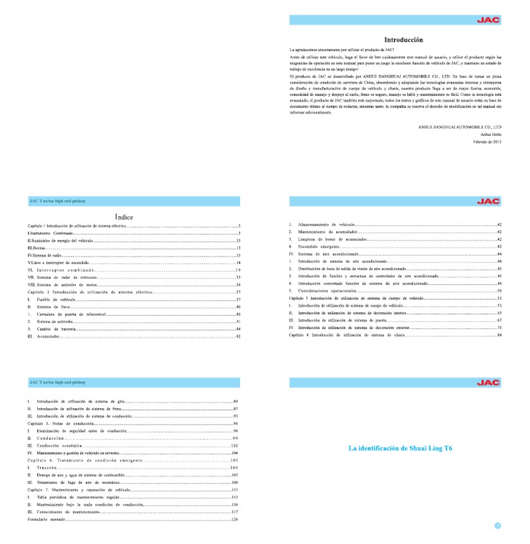 Manual Jac T6 PDF | PDF