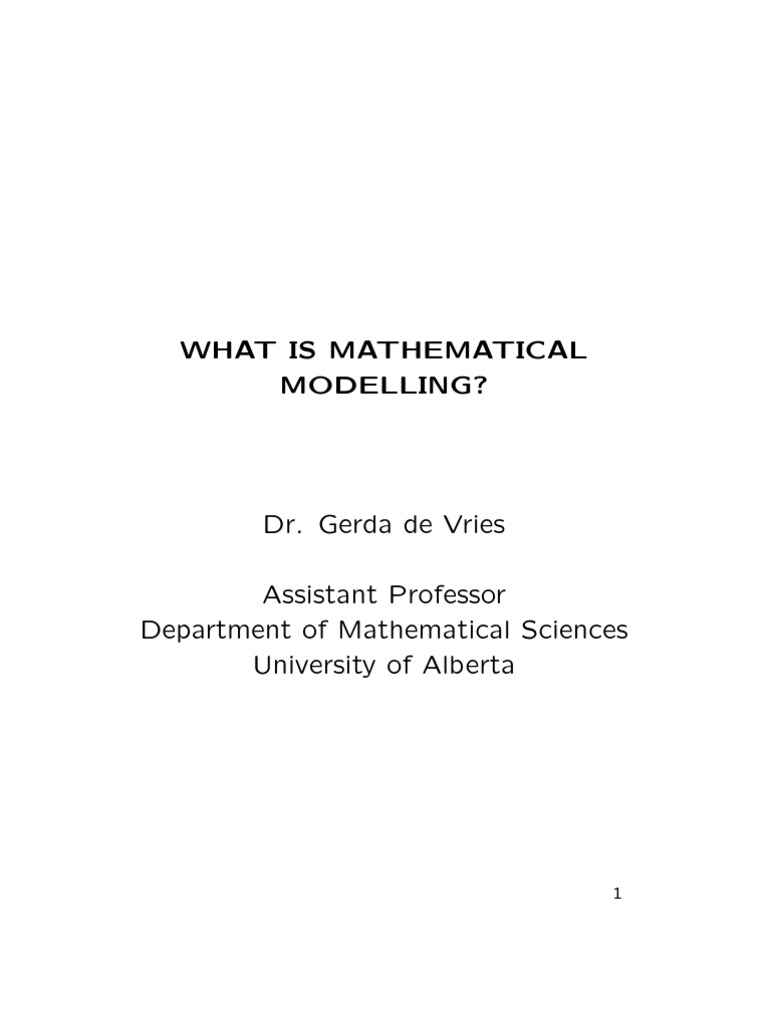 Slides Mathematical Modelling Pdf Technology And Engineering