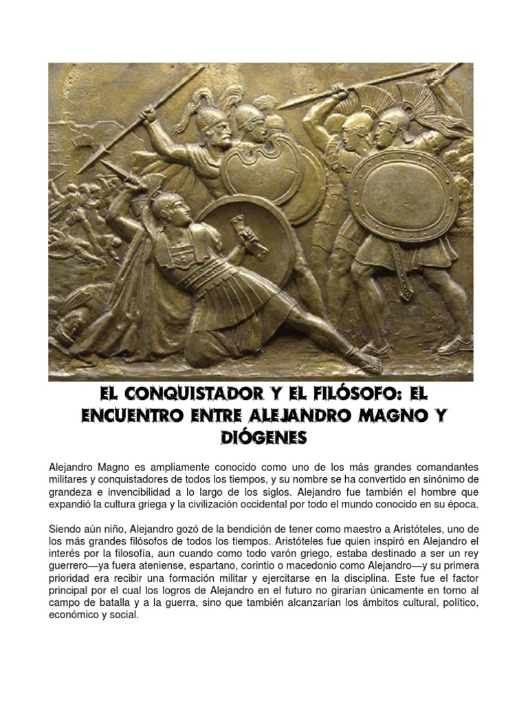 Dialogos Entre Alejandro Magno y Diogenes | PDF | Alejandro el Grande ...